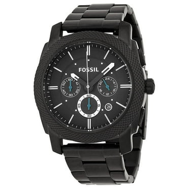 Fossil Men's Nate Chronograph Black Leather Watch (JR1354) - Walmart.com