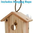 See Through Wooden Window Bird house w/ Large Suction Cups, Hanging ...