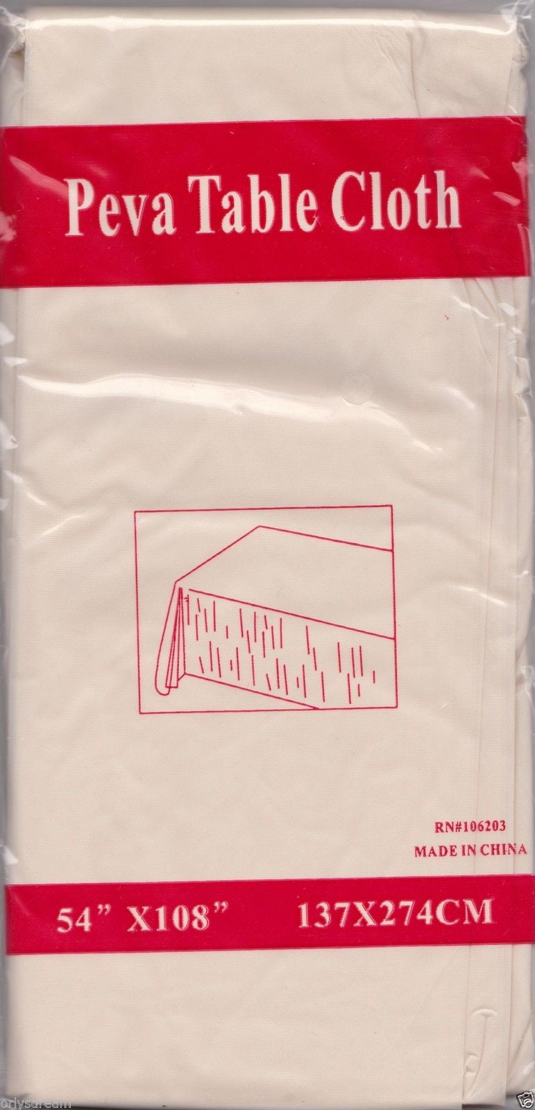 Orly's Dream New Peva Table Cloth 54" x 108" (137cm x 274cm) - BEIGE ...