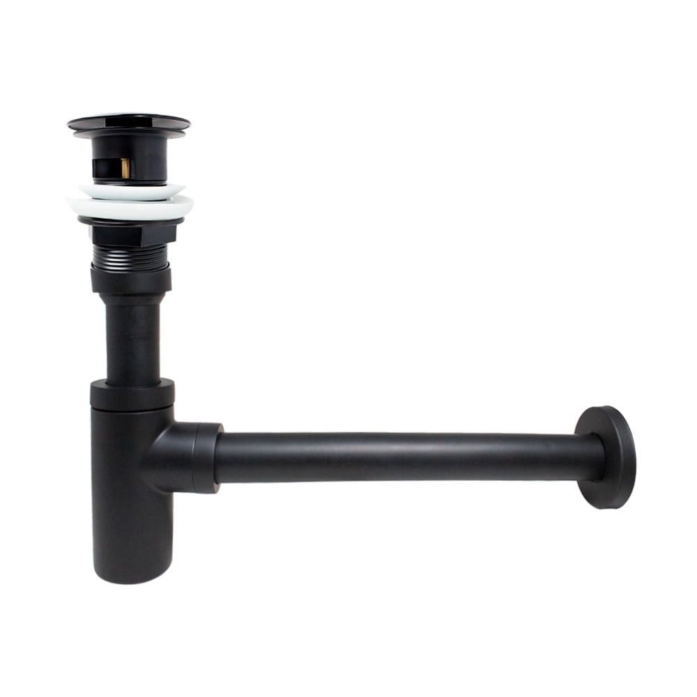 Kit Cespol Bote con Contra Para Lavabo Negro Mate BAUEN B-514 | Bodega ...