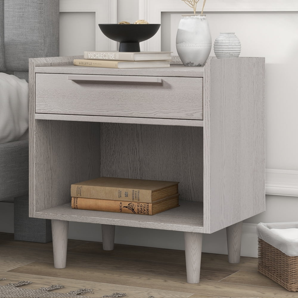 Nightstands with Solid Wood Legs, Bedside Table Night Stands for ...
