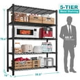 REIBII Storage Shelves Wire Shelving Unit with Wheels 75.6" H ...