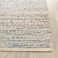 SAFAVIEH Cape Cod John Braided Striped Jute Area Rug, 8' x 10', Natural ...