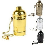TEAMWILL Pull Chain Light Bulb Socket Replacement, E26 E27 Base, 250W ...