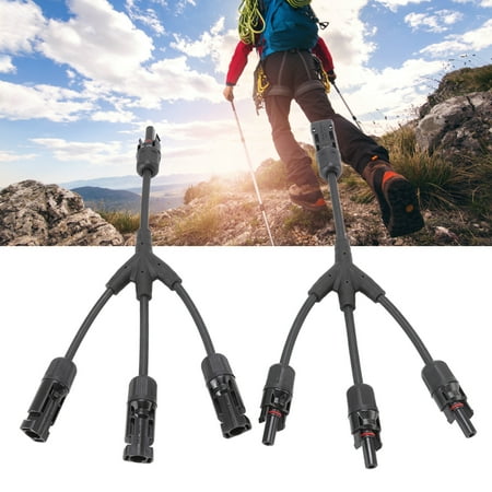 2 PCS Y Branch Solar Connectors 1 To 3 Splitter Solar Cable Wire Plug ...