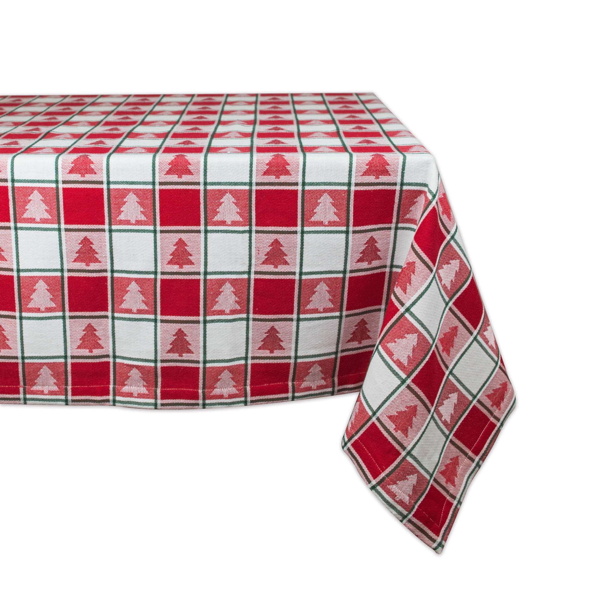 DII Holiday Trees Woven Check Tablecloth, 60x84", 100% Cotton - Walmart.com