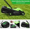 Spaco 14 inch Electric Push Lawn Corded Mower with Grass Bag-Green ...