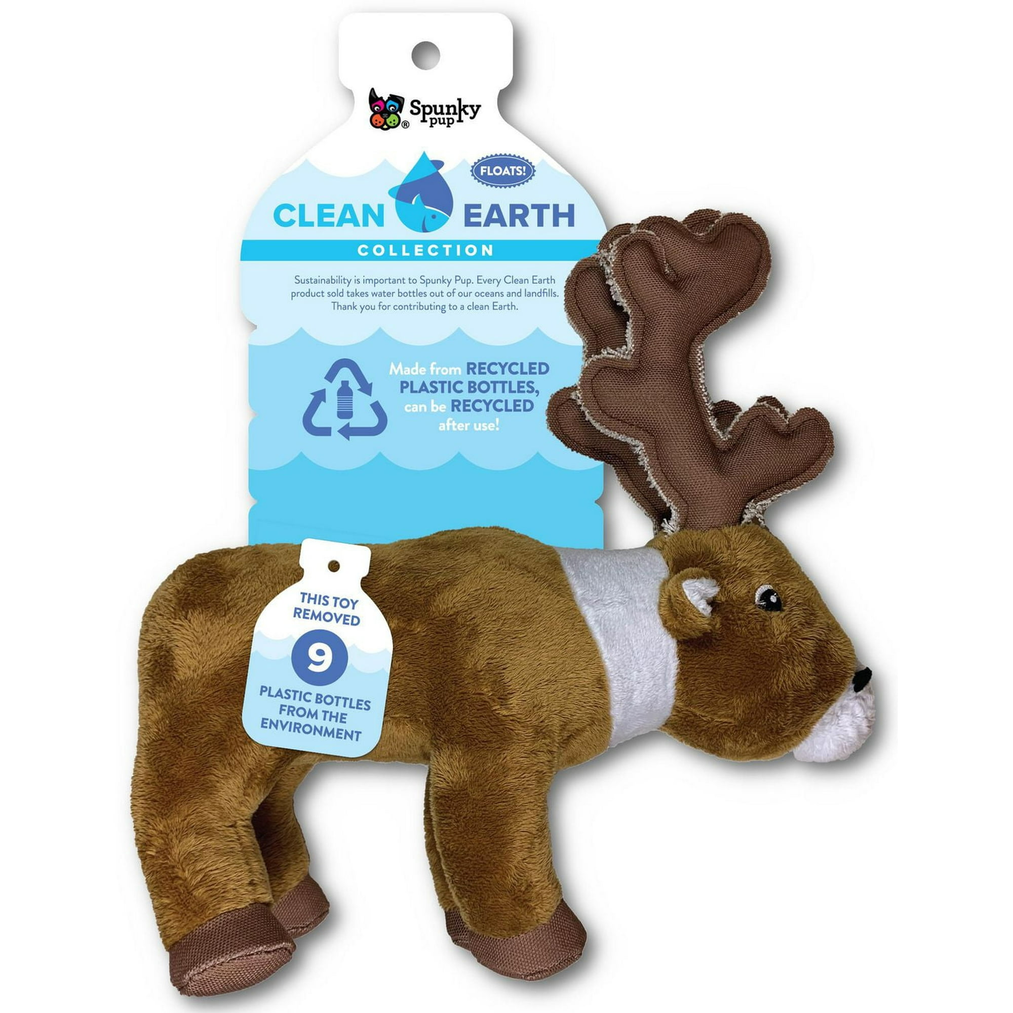Click here for Spunky Pup Clean Earth Plush Caribou Dog Toy- 100... prices