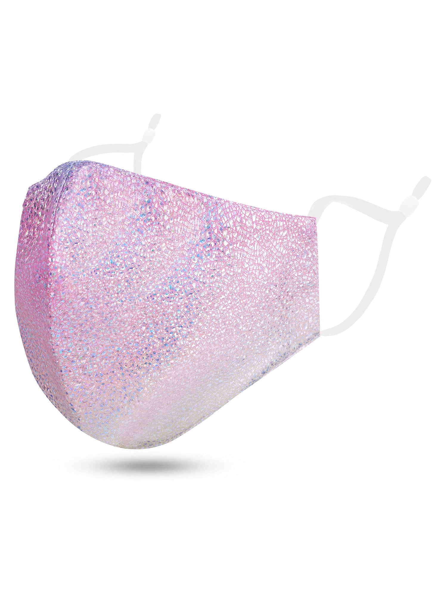 1 Pack Womens Reusable Cloth Face Mask with Colorful Glitter Design ...