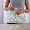 Blue Flower Half Waist Apron Summer Country Blue Lavender Linen Texture ...