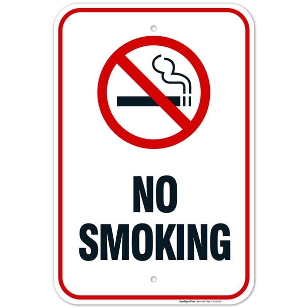 No Smoking Sign, No Smoking Metal Sign, - Walmart.com