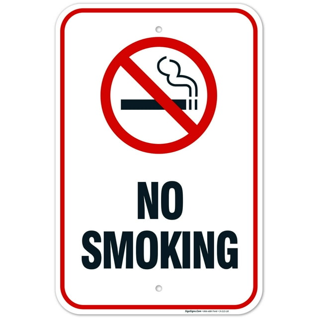 No Smoking Sign, No Smoking Metal Sign, - Walmart.com