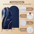 Arch Backdrop 5 Ft, Marble Navy Blue Spandex Stretch Fitted Arch Cover ...