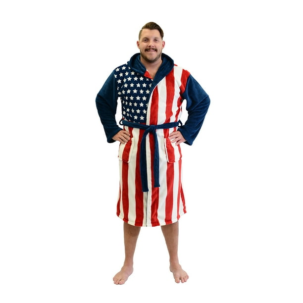 Patriot American Flag Adult Fleece Bathrobe USA Costume Robe - Walmart.ca