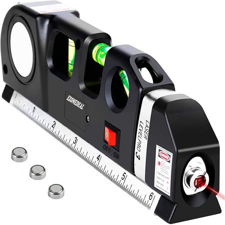 Multipurpose Laser Level Laser Line 8 feet Measure Tape Ruler Adjusted ...