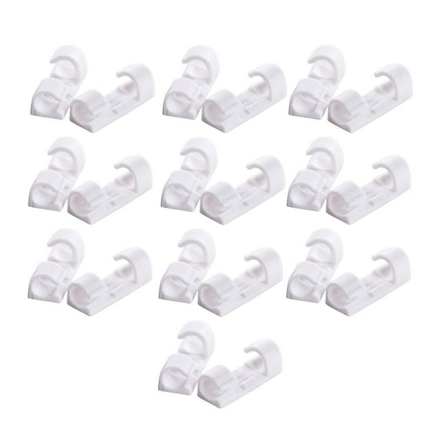 20X Self Adhesive Zip Tie Mounts Mounting Base Clamps Clip 30mm white ...