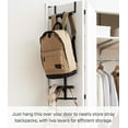 Yamazaki Home Over-the-Door Backpack Hanger, Black, Steel, Supports 22 ...