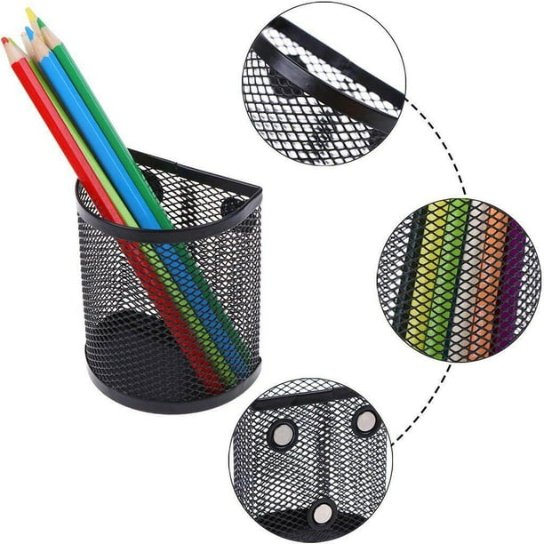 Magnetic Pencil Holder Black Mesh holder mesh storage basket Basket for ...
