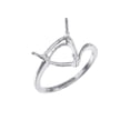 AFGEMSNJEWELLERY Trillion Cut 10x10mm Semi Mount Ring 925 Sterling ...