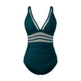 Djskiyers Womens One Piece Swimsuit Tummy Control Bathing Suits V Neck