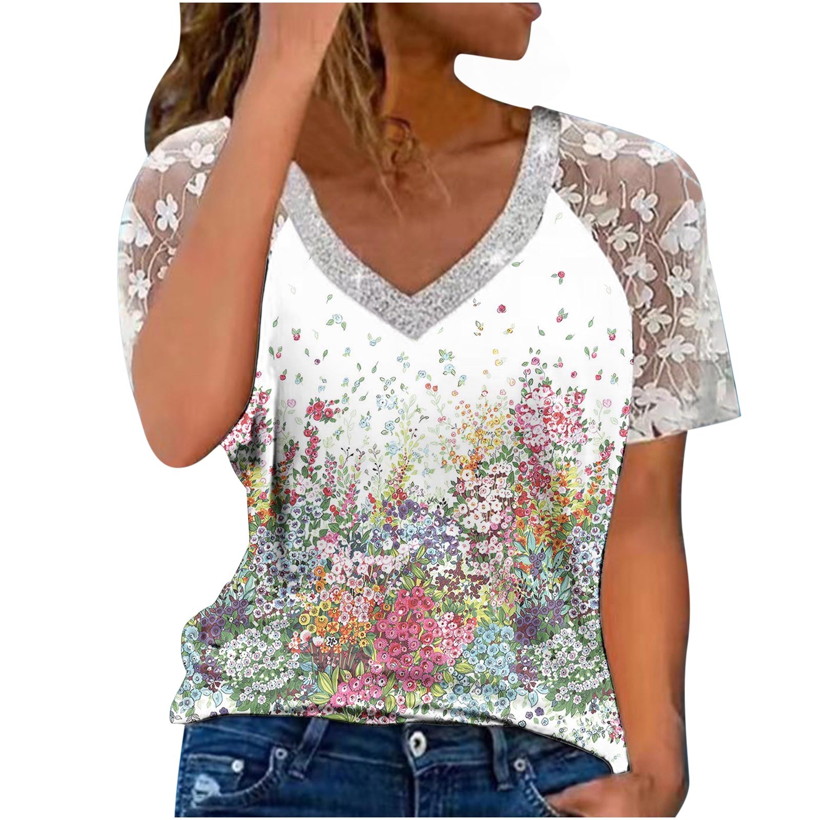 Ersazi Clearance Cute Tops for Women Women Fashion Summer cute Fold ...