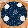 Starry Night Sky Round Tablecloth 100% Waterproof & Spill-Proof for ...