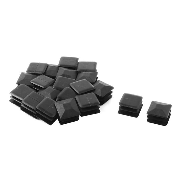 Plastic Square Furniture Chair Legs Tube Insert Black 20mm x 20mm 20 ...