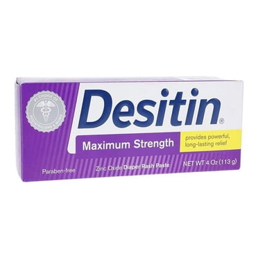 Desitin Maximum Strength Medicated Diaper Rash Cream, 40% Zinc Oxide ...