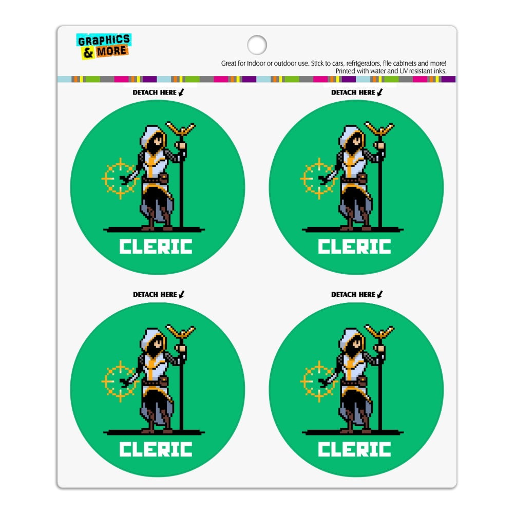 8-Bit Retro Pixel Cleric Priest Healer Games RPG Refrigerator Fridge ...