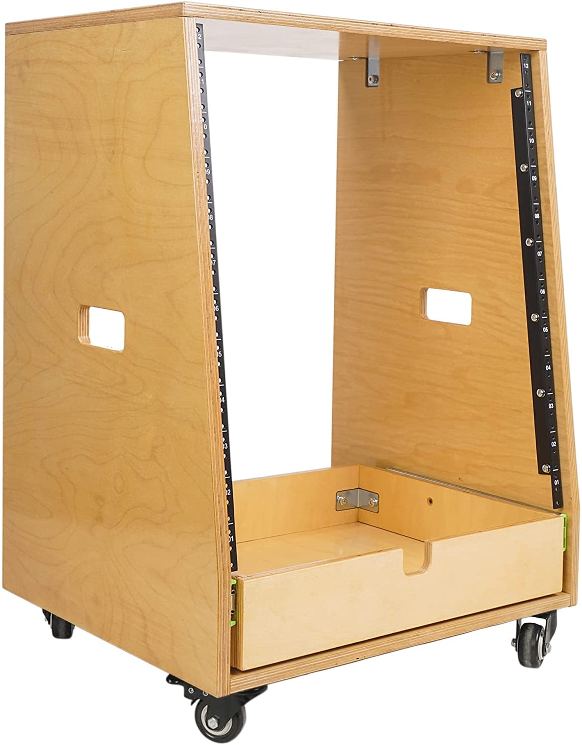 Sound Town 12U DIY Slanted Studio Rack with 12U Rack Space, Extra 2U ...