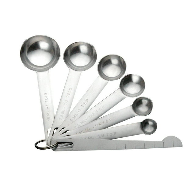 1 Set Stainless Steel Measuring Spoons Assorted Size Spoons Kitchen ...