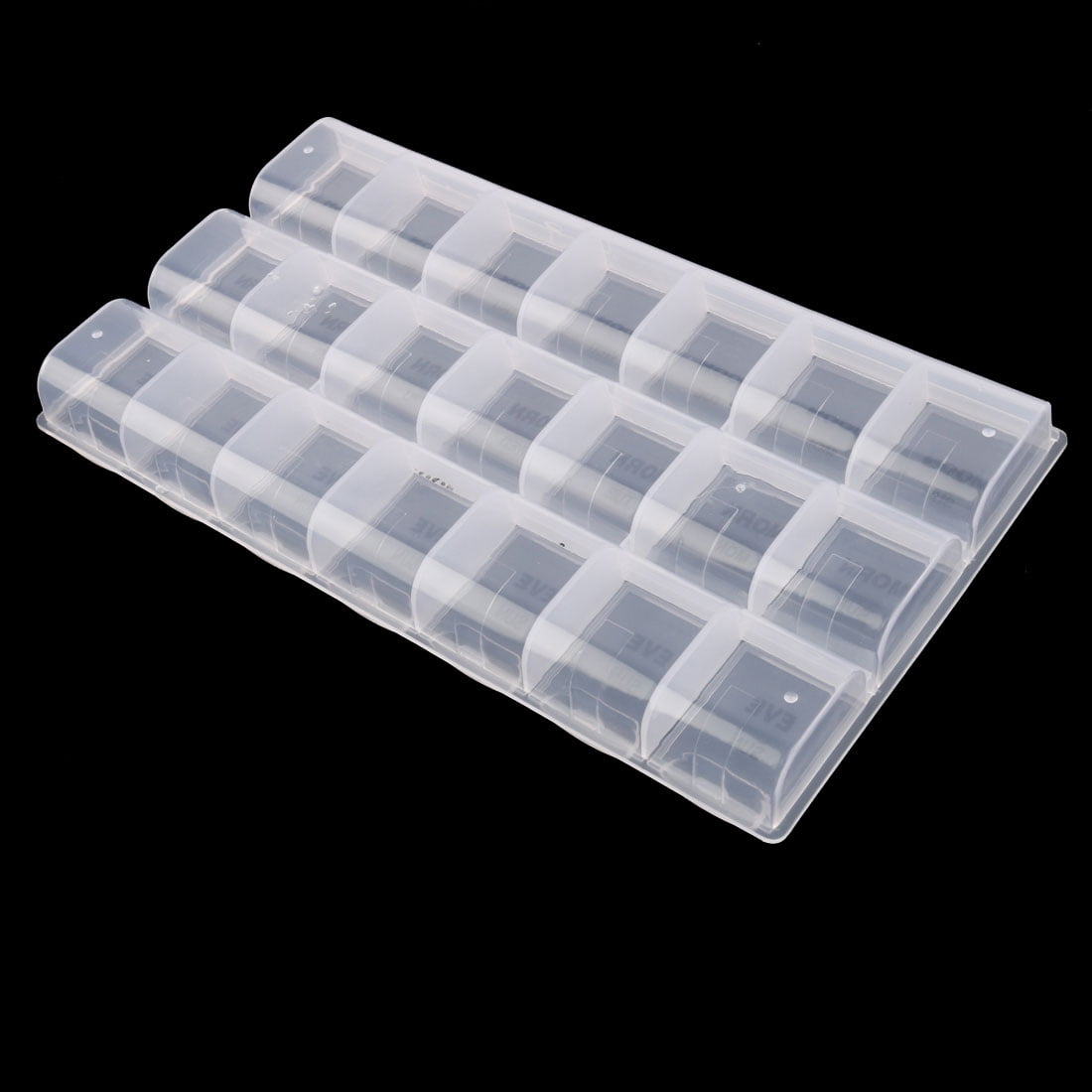 Outside Plastic Rectangle 21 Compartments Weekly Capsule Pill Holder ...