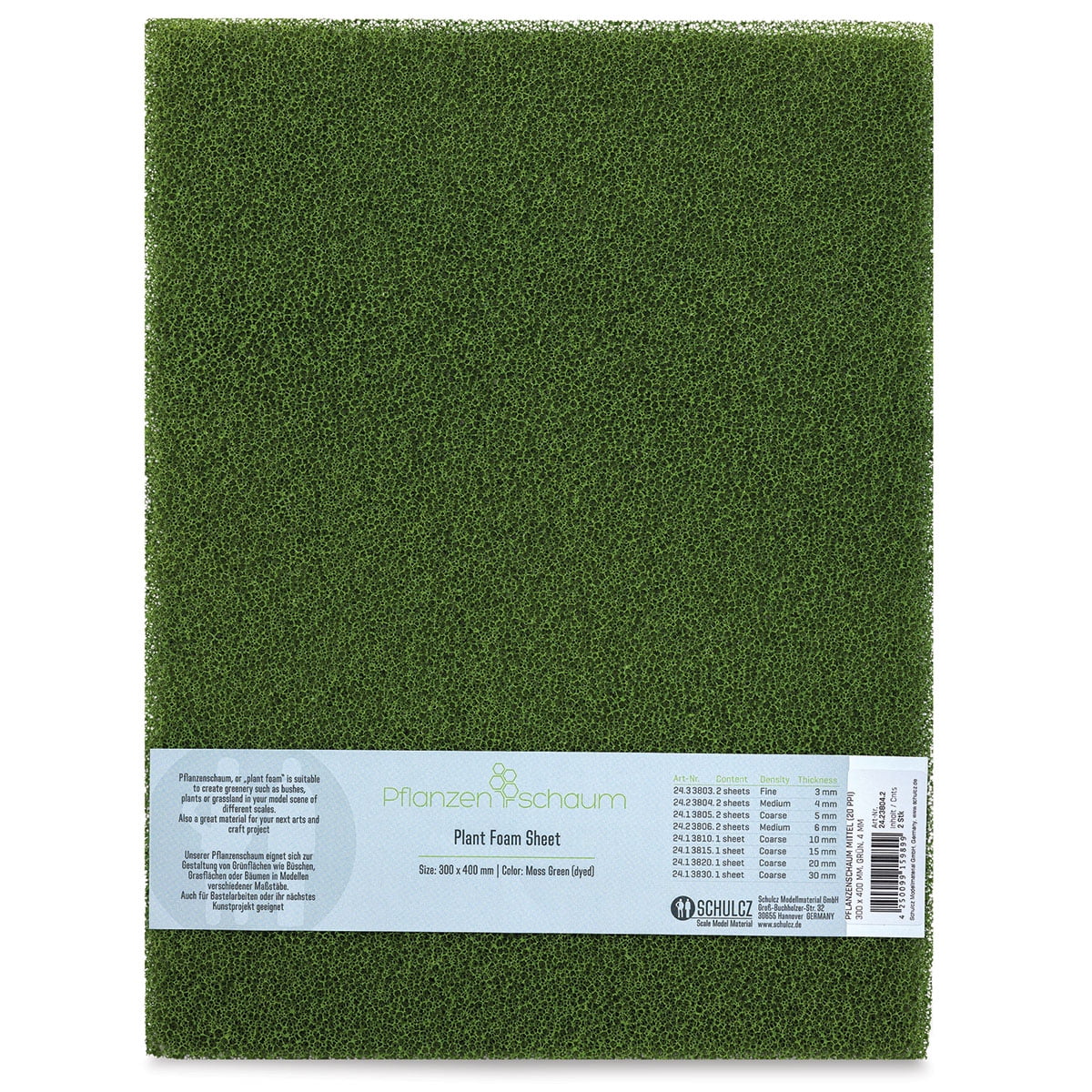 Schulcz Scale Model Plant Foam - Floral Green, Pkg of 2, Medium, 4 mm ...