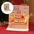 3D Popup Birthday Cake Greeting Card With Music And Lights Creative ...