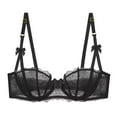 Varsbaby Sexy Unlined Balconette Demi-Cup Underwire Lace Bra - Walmart.com