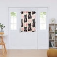 Black Bear Heart Door Curtain Sheer Privacy Light Filtering Window ...