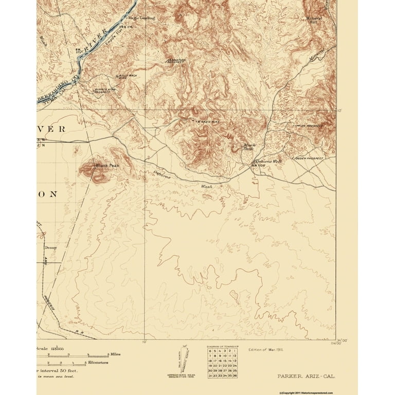 Parker Dam Map