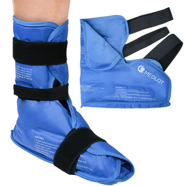 MEDLOT Foot Ankle Ice Pack Wrap, Hot Cold Therapy , Large Reusable Gel ...