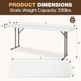 Folding Table 6FT, Heavy Duty Foldable Table for Indoor Outdoor Use ...