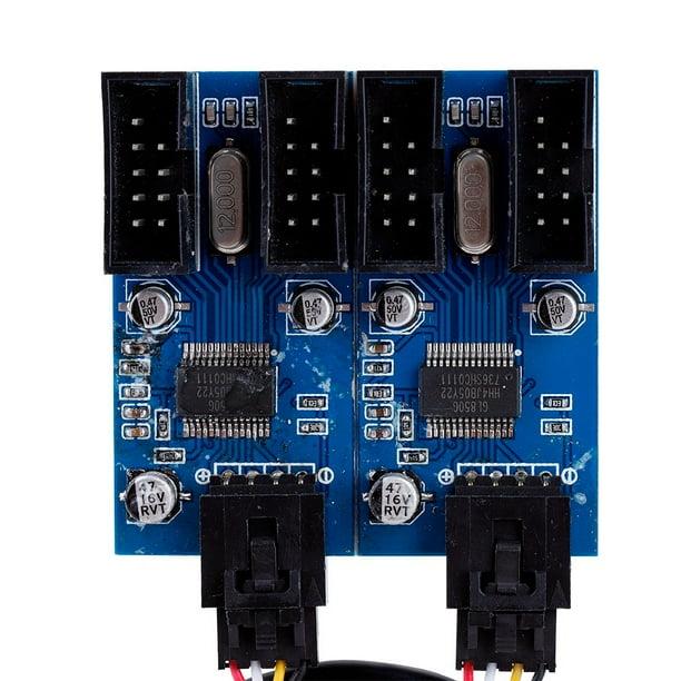 Haofy 9Pin USB Header Male 1 To 4 Female Extender,Motherboard 9 Pin USB ...