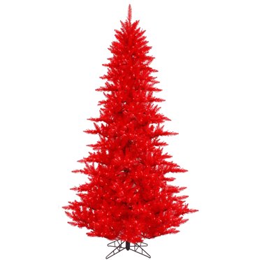 12' Pre-Lit Slim Red Ashley Spruce Artificial Christmas Tree - Red ...
