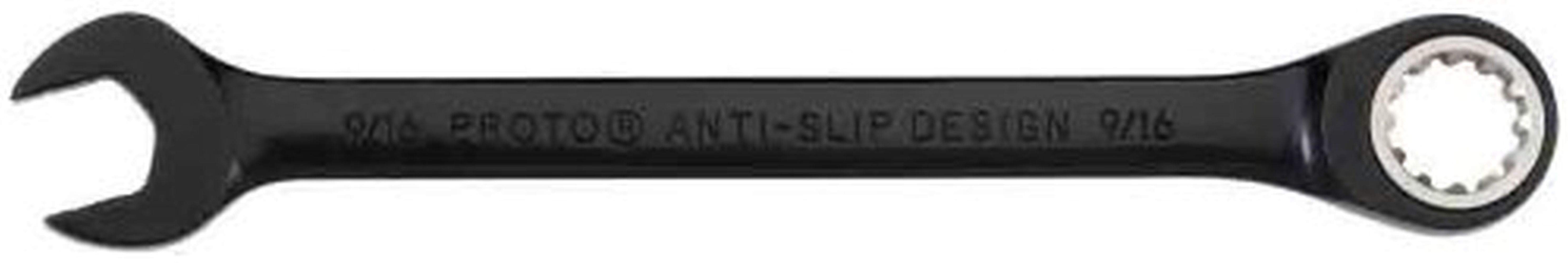 Proto Spline Non-Reversing 7 1/2" Combination Wrench, 9/16" Open, EA ...