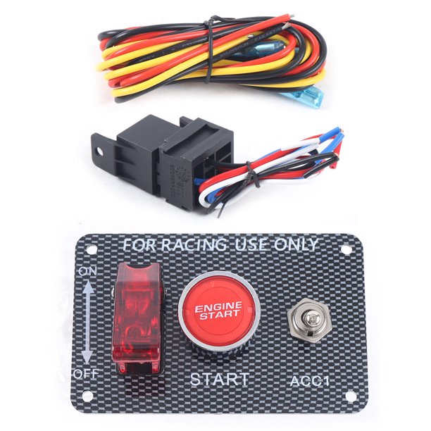 HiKaRiGuMi 12V Ignition Start Push Button Panel Toggle Switch 3-stage ...