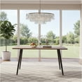 JERFIT 5-Piece Dining Table Set, 47 Inch Modern Kitchen Table and ...