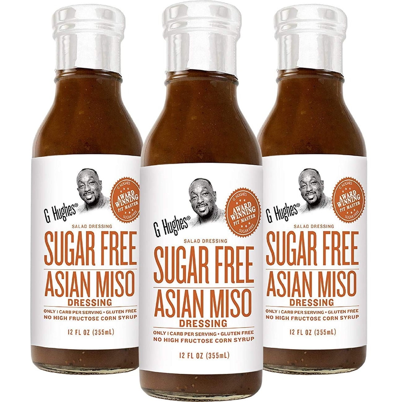 G Hughes' Sugar-Free Salad Dressings - Asian Miso Size: 3 Bottles ...