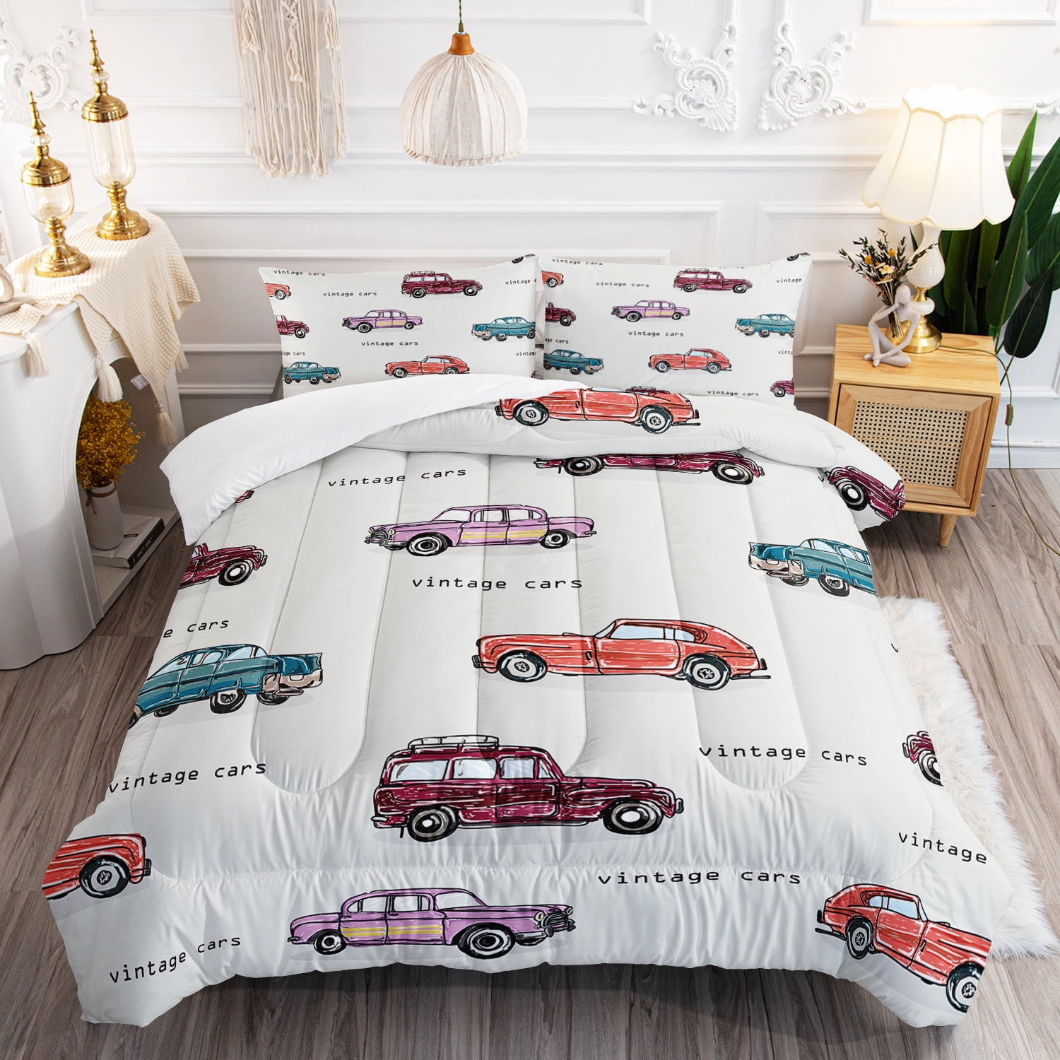 Hosima 3-Piece 3D Digital Comforter With Pattern Composed Of Multiple ...