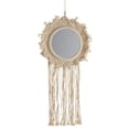Bohemian Style Hanging Mirror | Wall Hanging Macrame Decor | 12.2" x 25 ...
