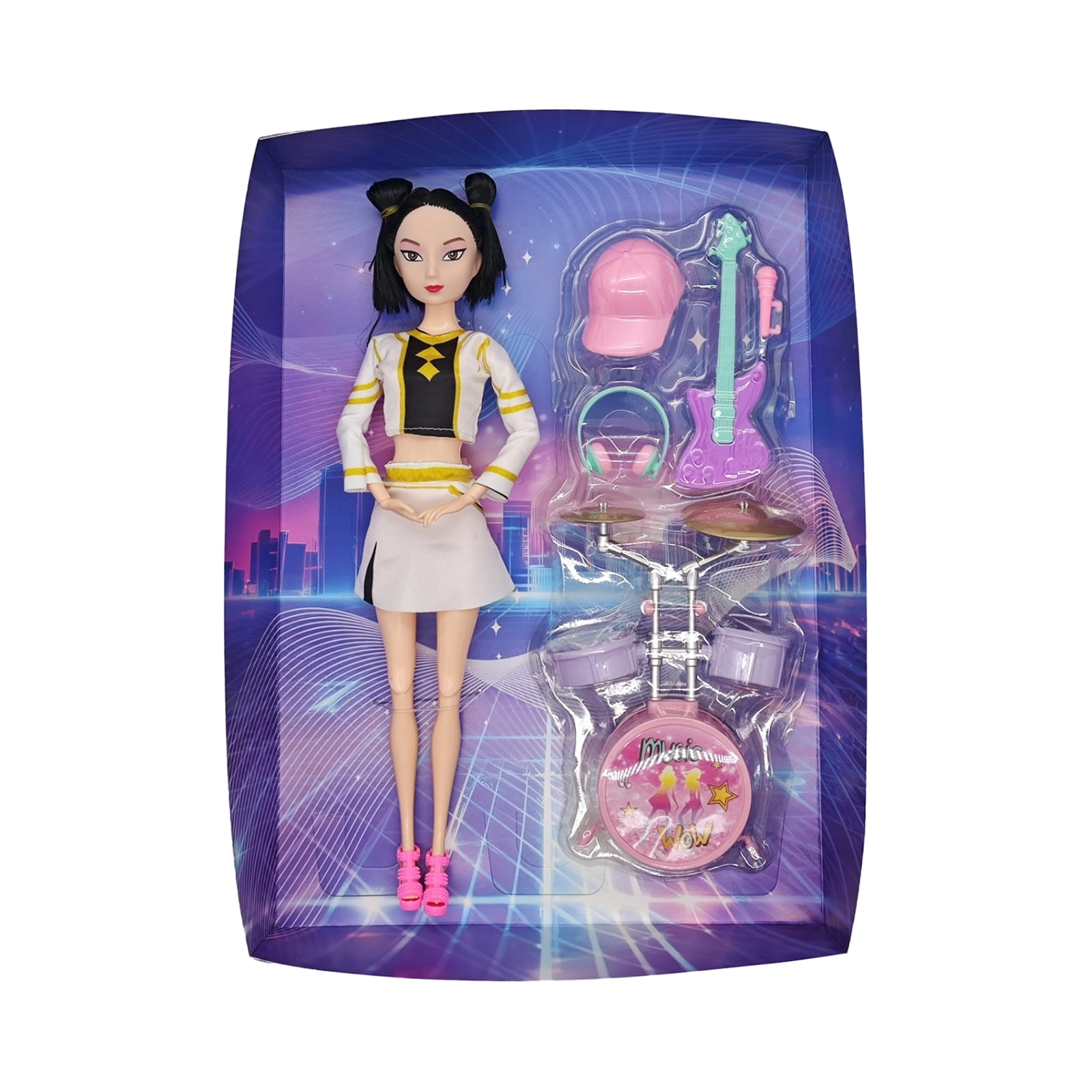 Anime Pop Singers Action Figures Anime Pop Singers Doll Set with Guitar ...