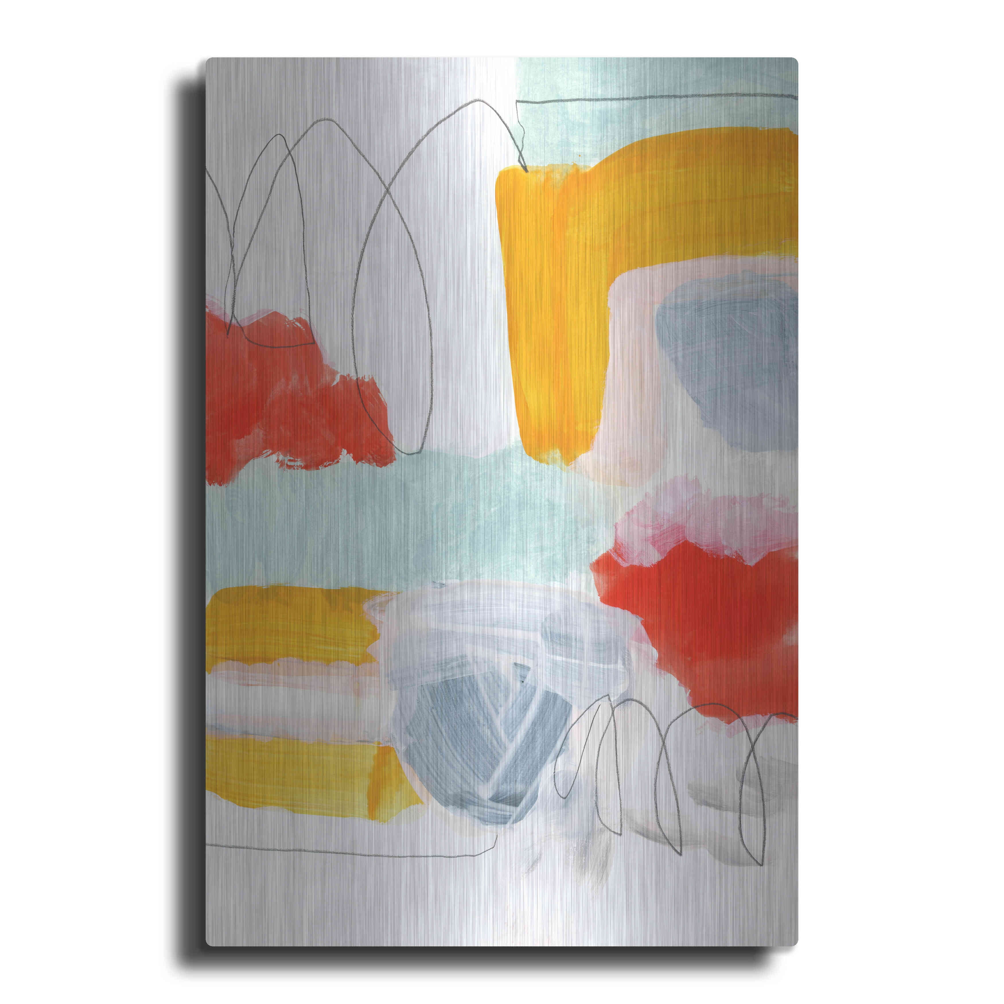 Luxe Metal Art 'Abstract Painting XVI' by Iris Lehnhardt, Metal Wall ...