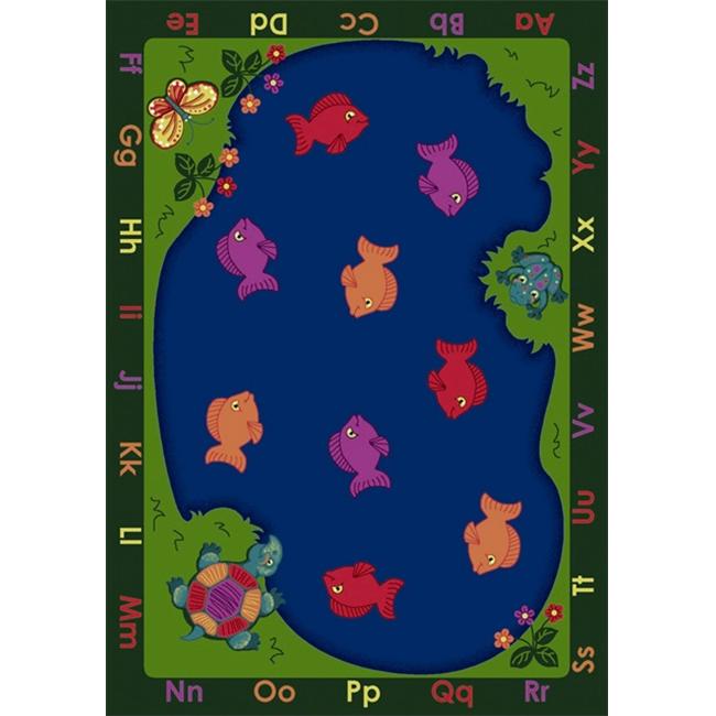 Joy Carpets 1498B FishiN Fun 3 ft.10 in. x 5 ft.4 in. WearOn Nylon ...